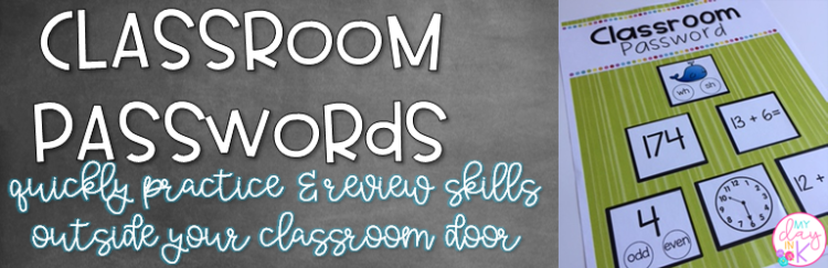Using a Classroom Password to Quickly Reinforce Skills - My Day in K
