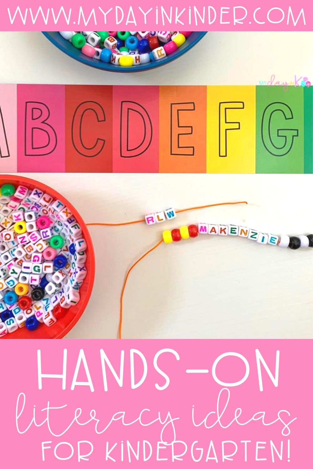 Hands-On Literacy Activities - My Day in K