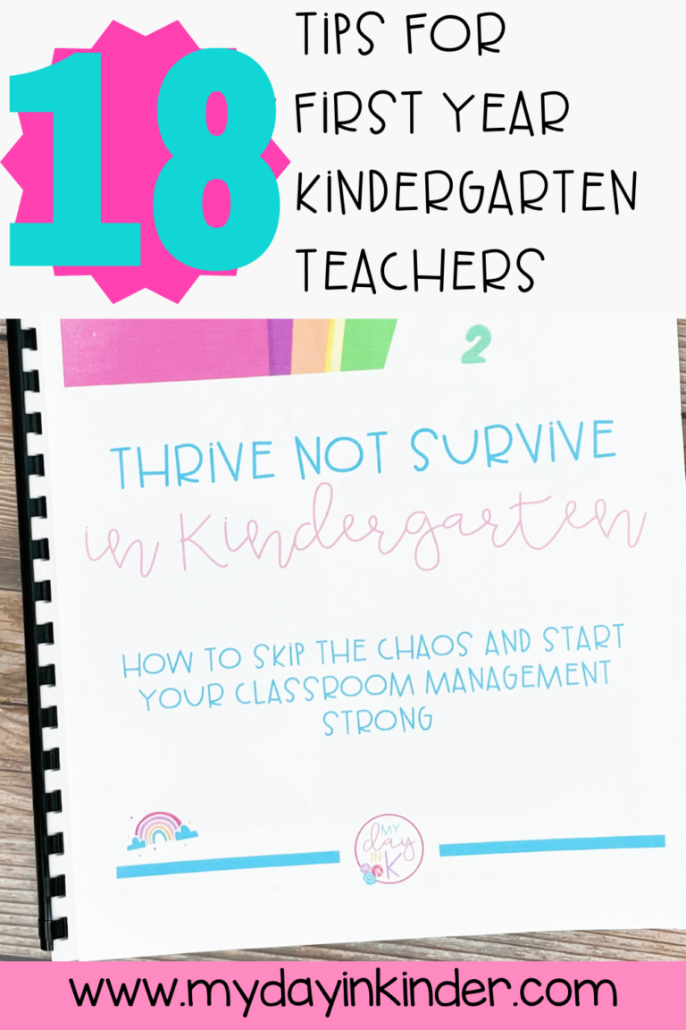 Tips For a First Year Kindergarten Teacher- My Day in K