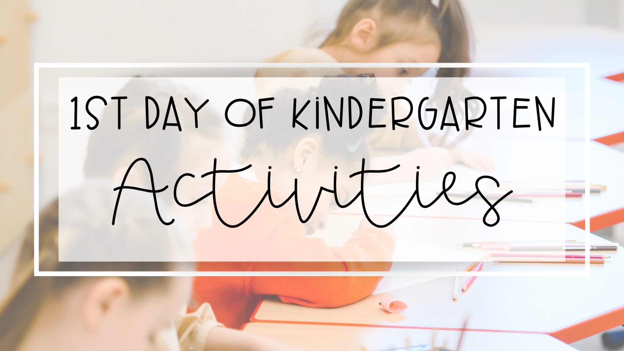 First Week of Kindergarten Activities - My Day in K