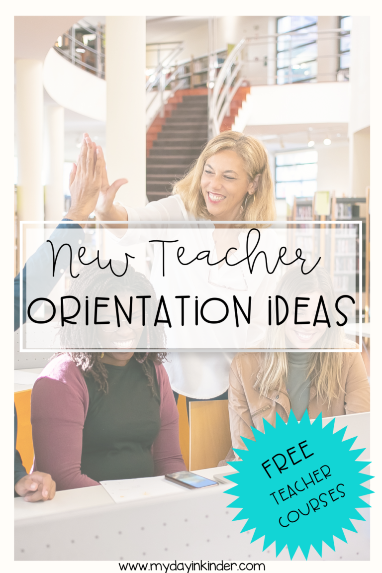 New Teacher Orientation Ideas and FREE PD Series - My Day in K