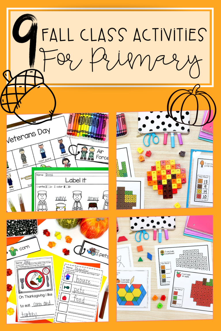 Fall Classroom Ideas for Primary Teachers - My Day in K