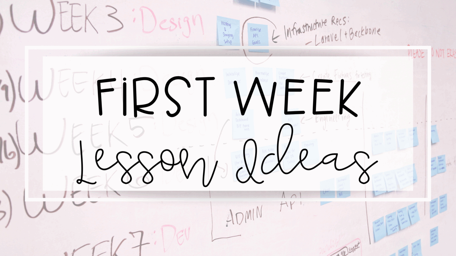 Your First Week Lesson Ideas: A Blueprint to Learning - My Day in K